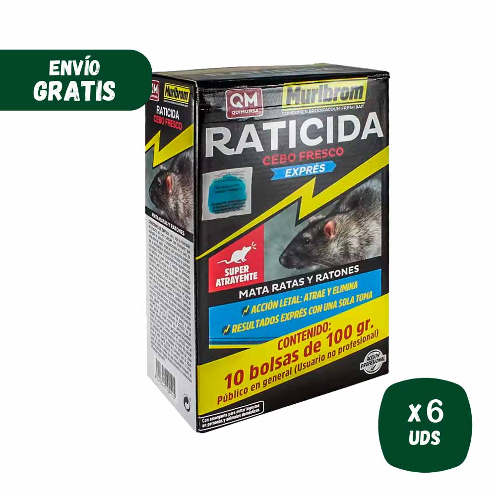 Raticide MURIBROM EXPRESS FRESH BAIT for control of rats and mice