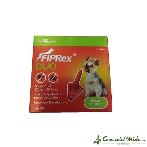 FIPREX DUO Antiparasitic Pipette with Fipronil for Dogs – Comercial Mida